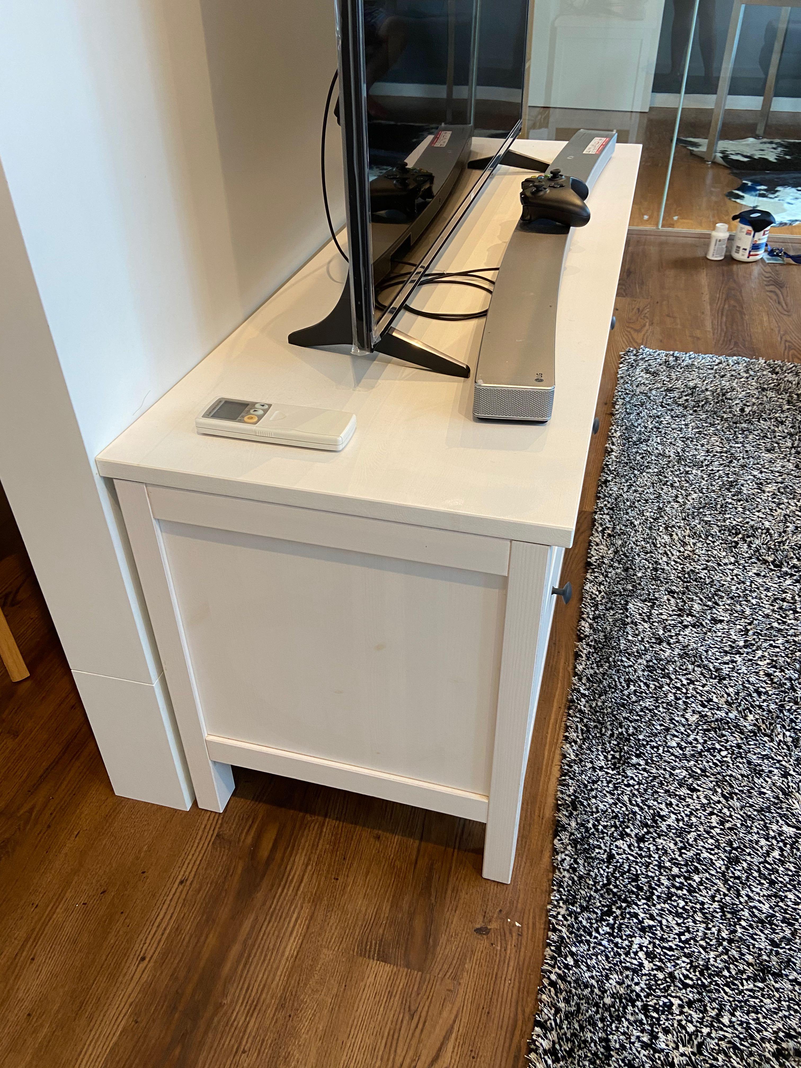 IKEA Hemnes TV Bench Console (White Stain), Furniture & Home Living ...