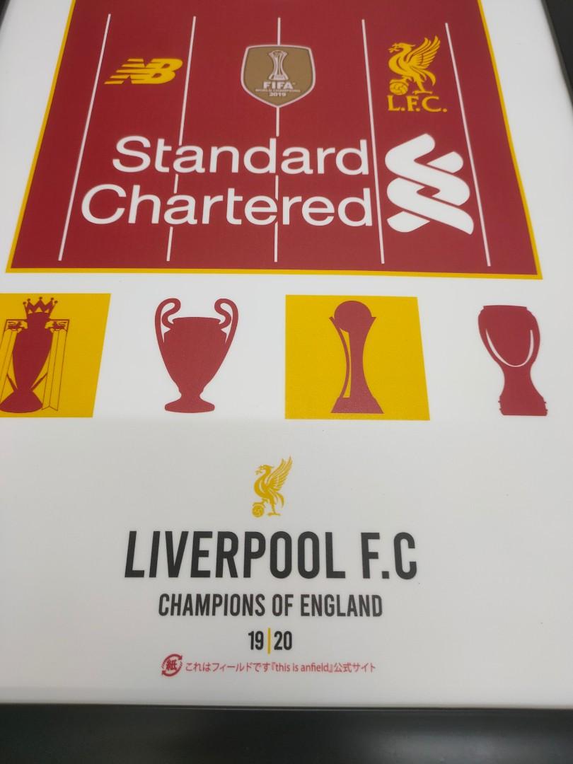 Liverpool FC 19|20 Champion of England Deco poster with frame black ...