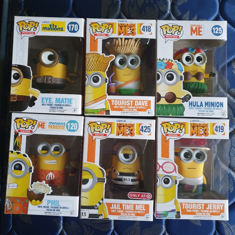Minions funko pop set, Hobbies & Toys, Toys & Games on Carousell