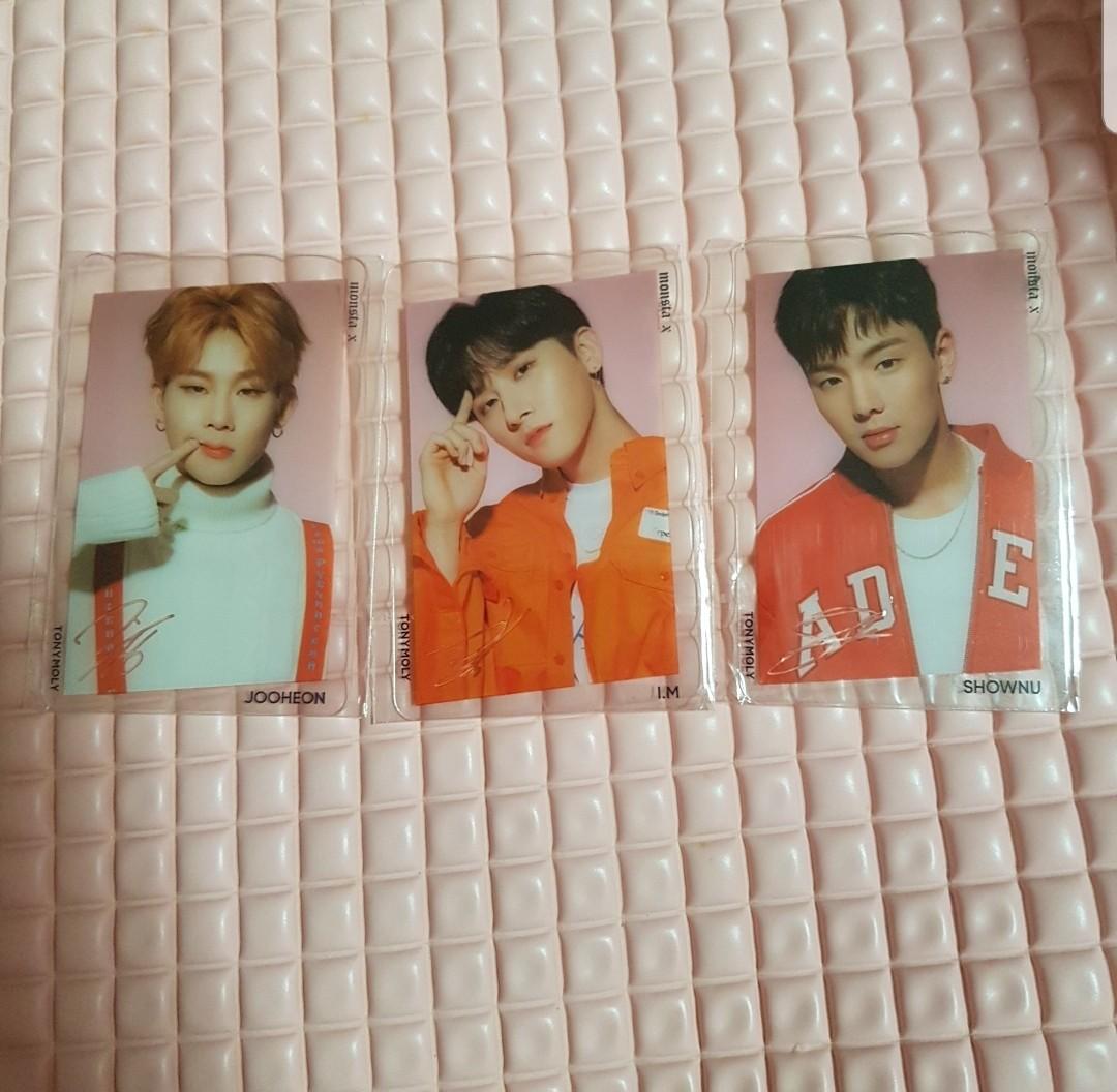 Monsta X Tony Moly Lip Tint PC Photocard Postcard Printed signature ...