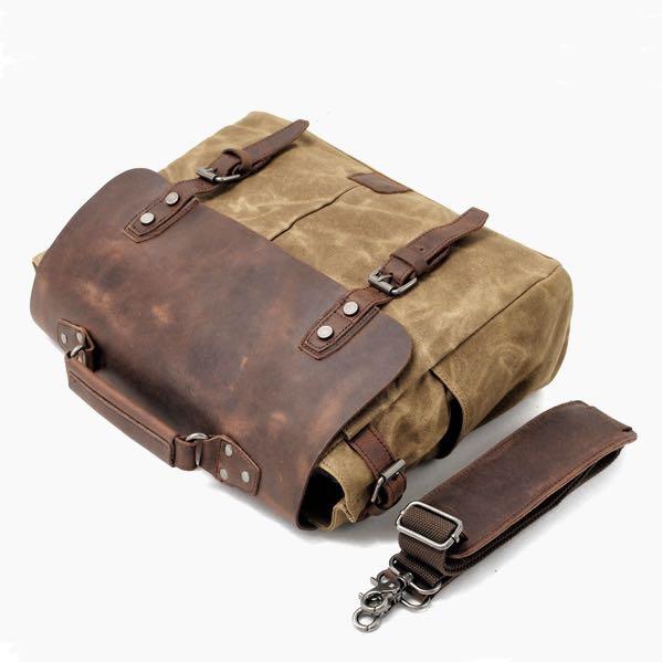 Motorcycle Pannier Messenger Bag saddlebag side for Harley Triumph Mutt ...