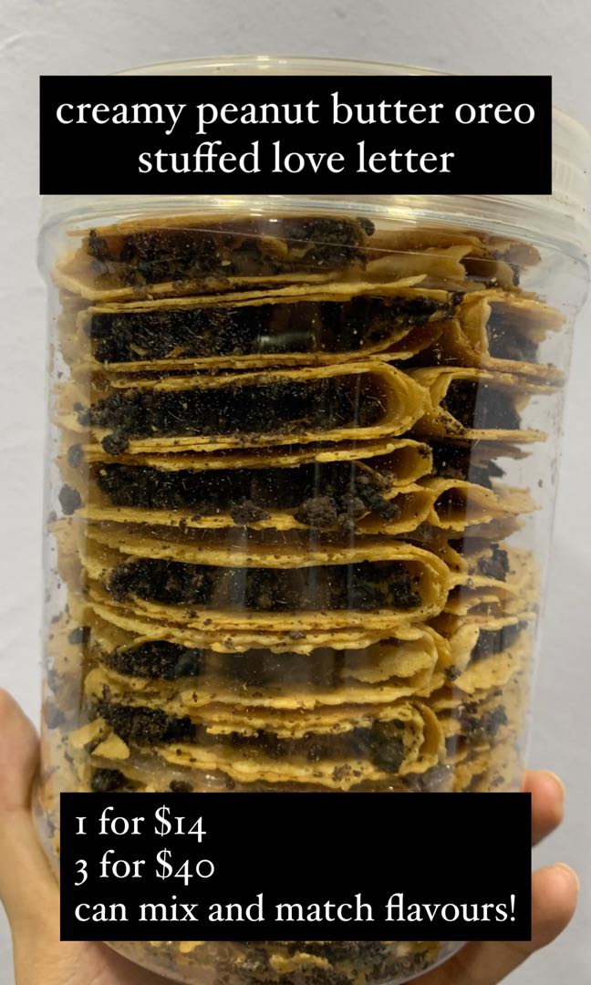 Oreo Peanut Butter Love Letter, Food & Drinks, Homemade Bakes on Carousell