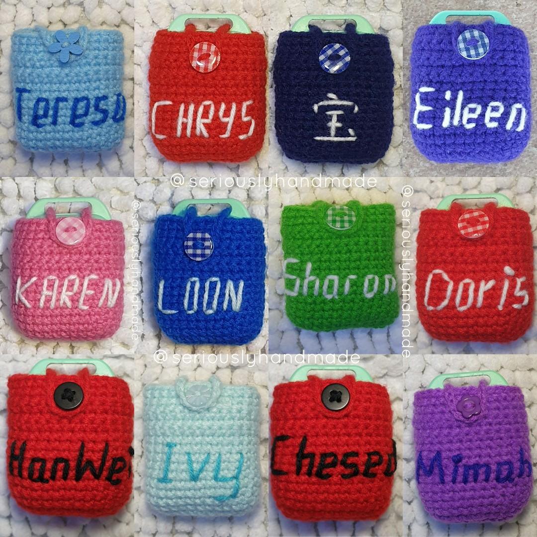 Personalized Name Crochet Trace Together Token Case / Cover (4 token ...