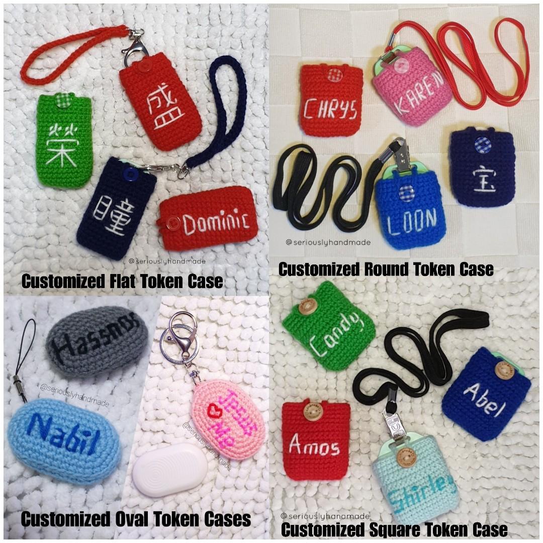 Personalized Name Crochet Trace Together Token Case / Cover (4 token ...