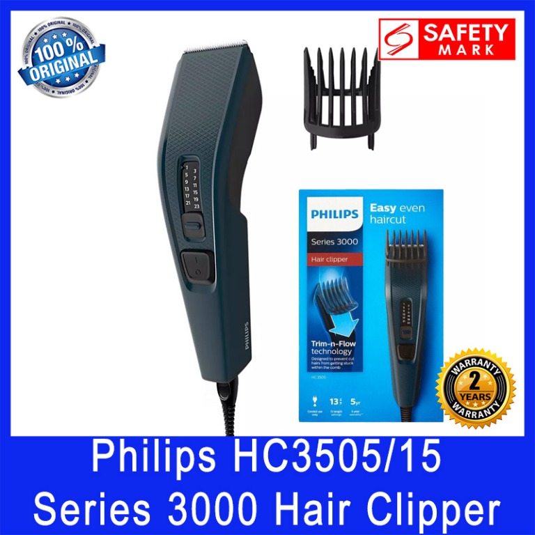 Philips HC3505/15 Series 3000 Hair Clipper. Stainless Steel Blades ...