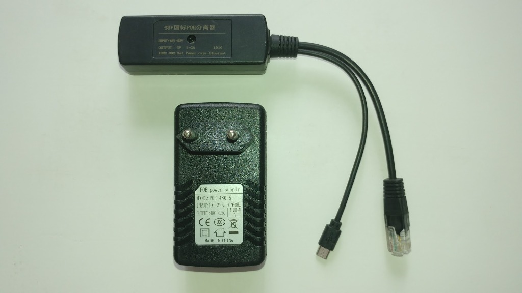 Power-Over-Ethernet POE 48V Passive Injector and 5V Micro USB POE ...
