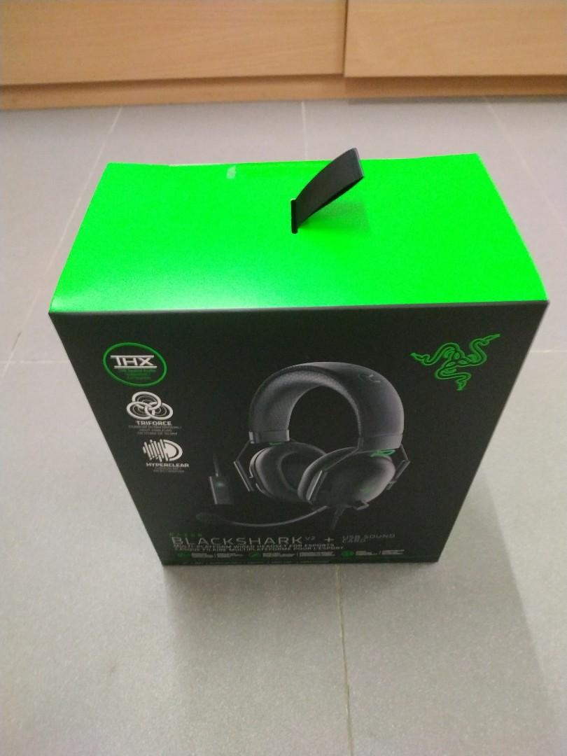 Razer Blackshark V2 + USB Sound Card, Audio, Portable Audio Accessories ...