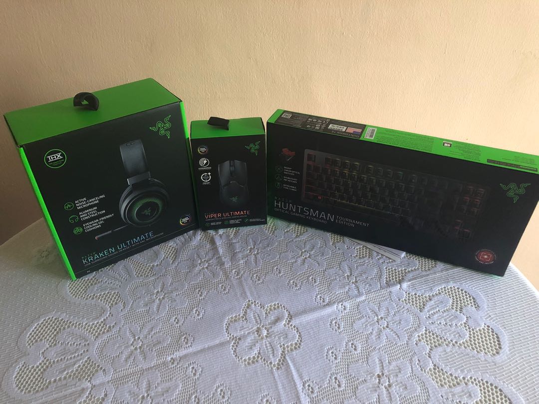 Razer Gaming Bundle-Huntsman Tournament Edition,Viper Ultimate,Kraken ...