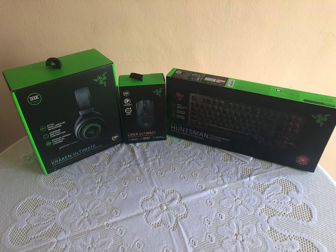Razer Gaming Bundle-Huntsman Tournament Edition,Viper Ultimate,Kraken ...