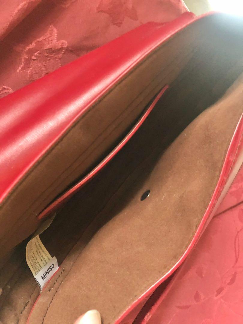 Red Miniso Sling Bag, Women's Fashion, Bags & Wallets, Cross-body Bags ...