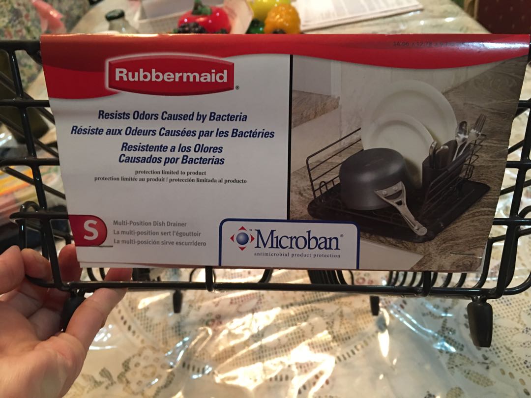 Rubbermaid Microban Dish Drainer, Furniture & Home Living, Kitchenware ...