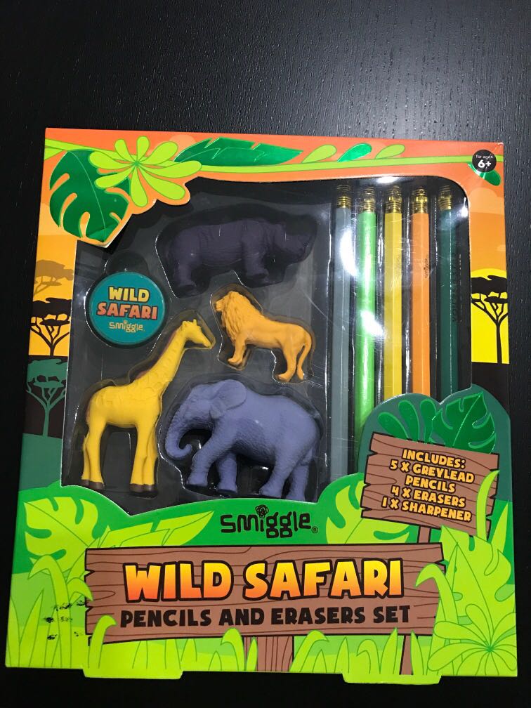 Smiggle pencils and erasers set, Hobbies & Toys, Stationery & Craft ...
