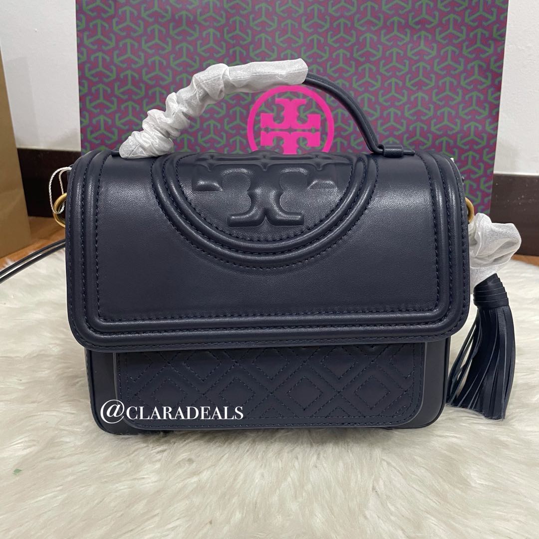 Tory Burch Fleming Top Handle Satchel, Women's Fashion, Bags & Wallets ...