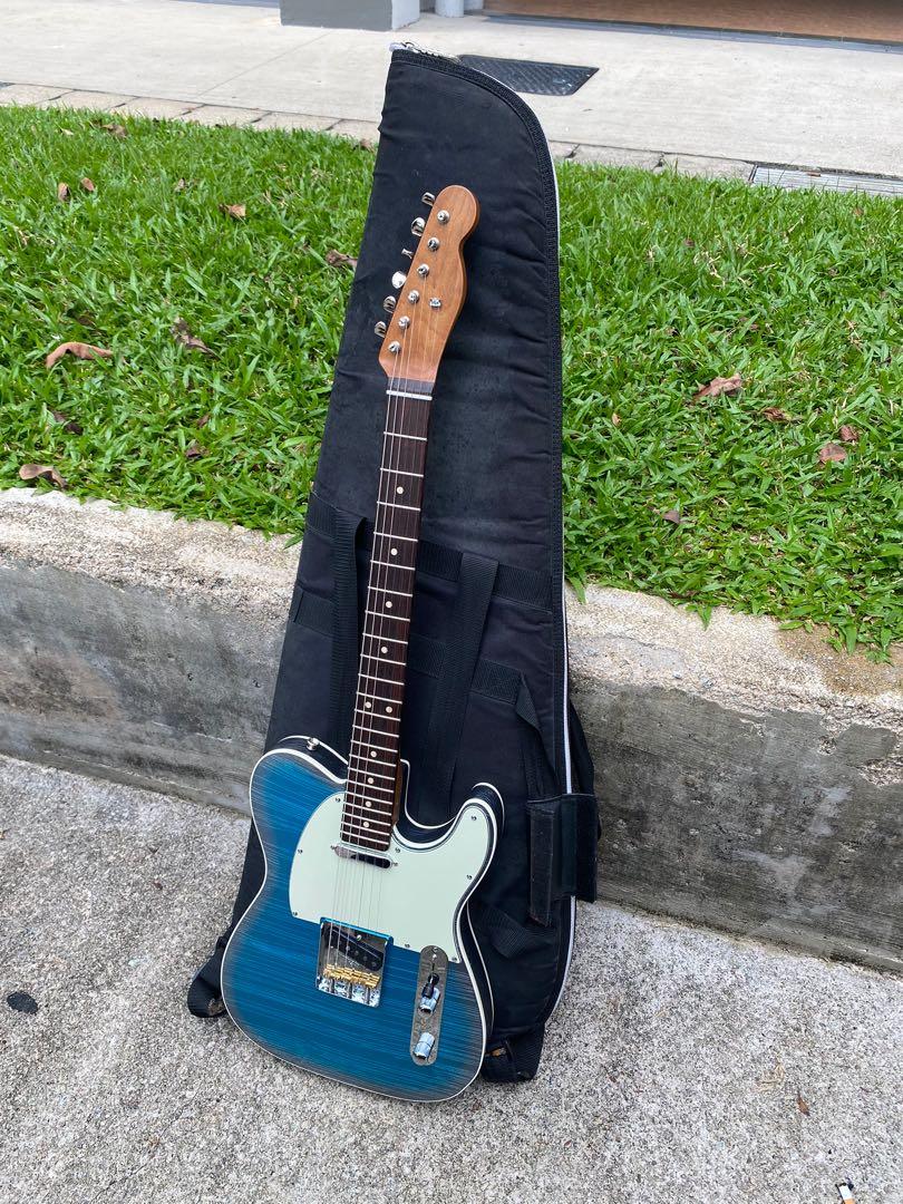USA MJT Telecaster (Double Bound Body) Grey Mettalic Blue Burst ...
