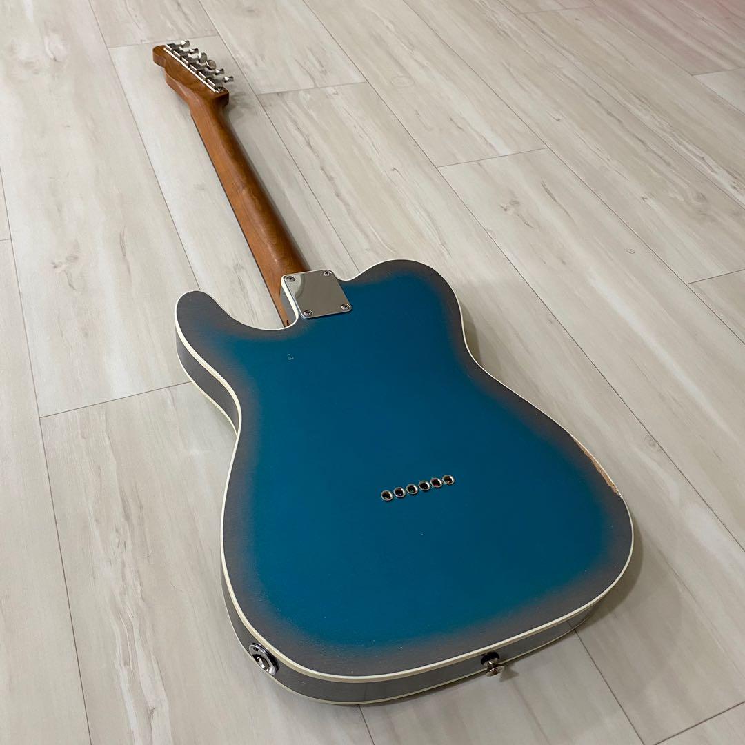 USA MJT Telecaster (Double Bound Body) Grey Mettalic Blue Burst ...