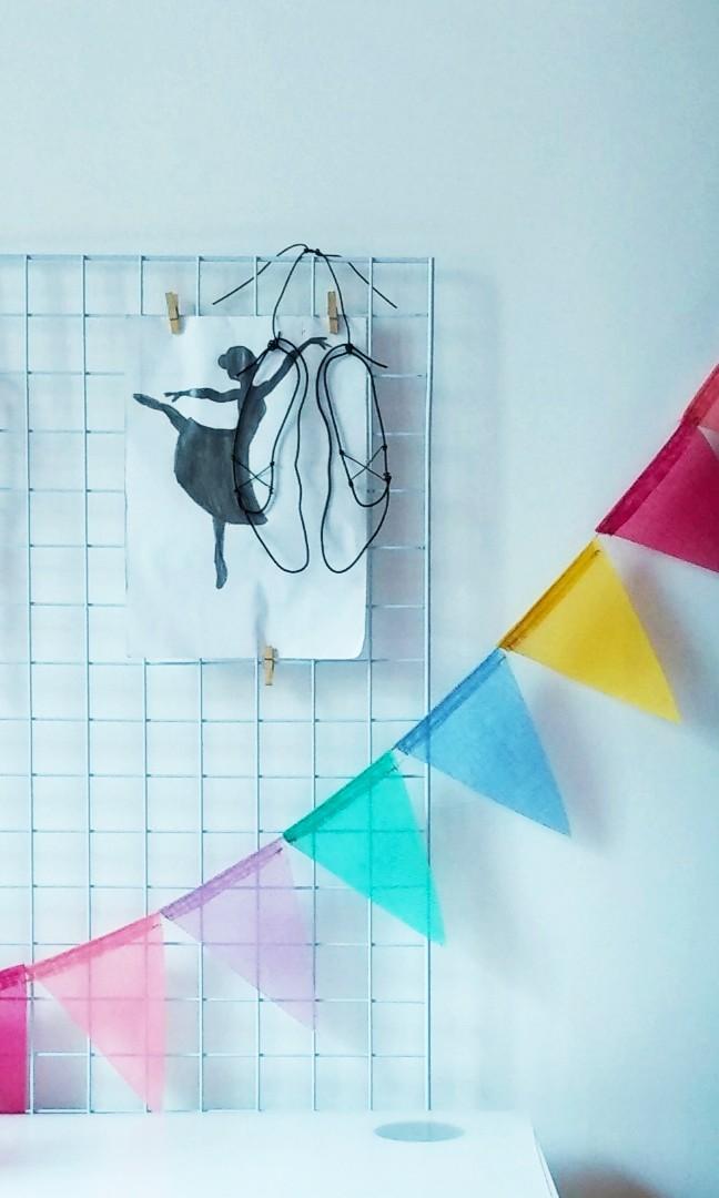 Wire mesh notice board (150cmx90cm), Furniture & Home Living, Home ...