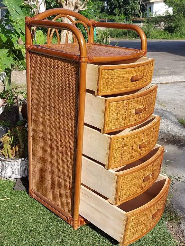 5 layer rattan drawer, Furniture & Home Living, Furniture, Shelves ...
