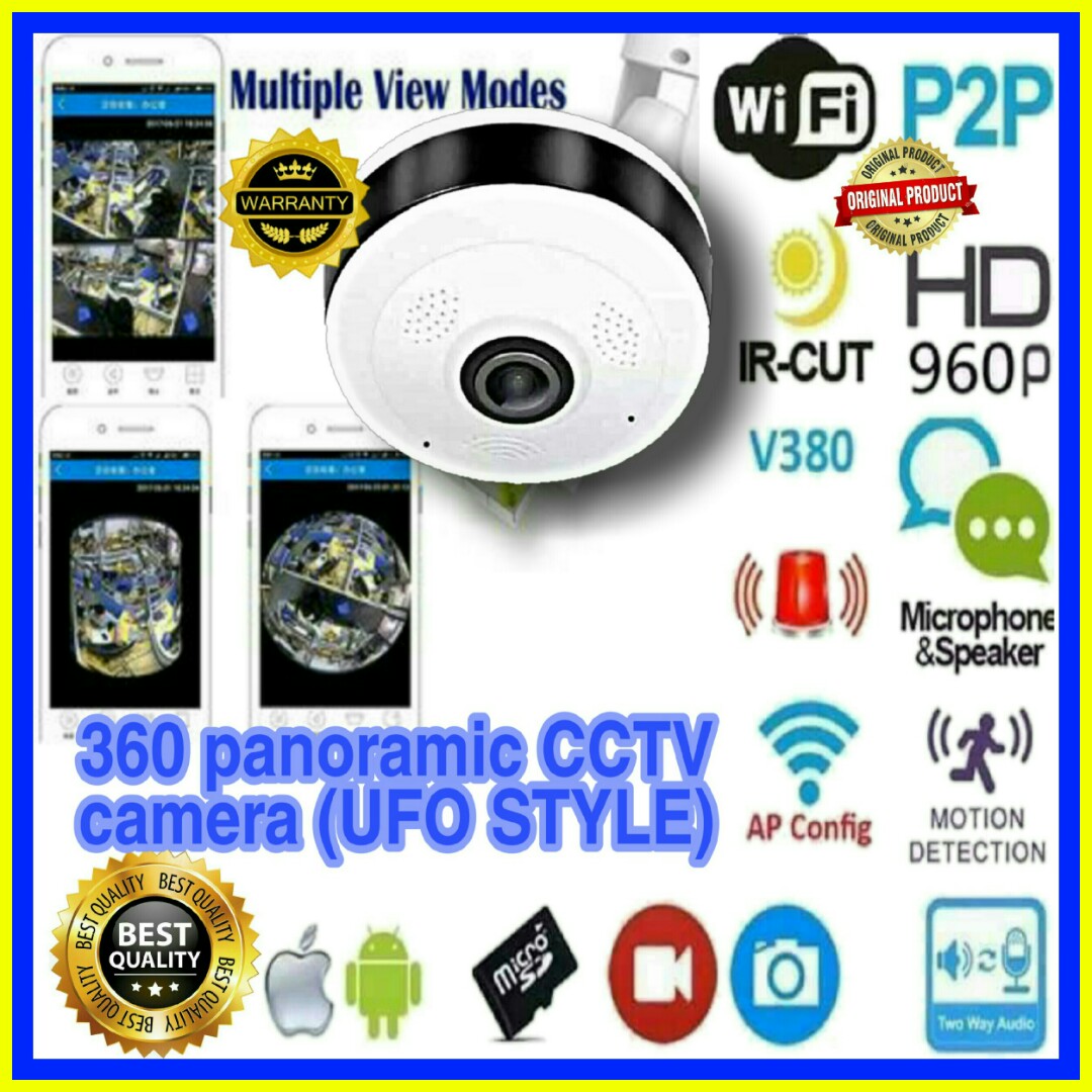 360 panoramic CCTV camera (UFO STYLE), Furniture & Home Living ...