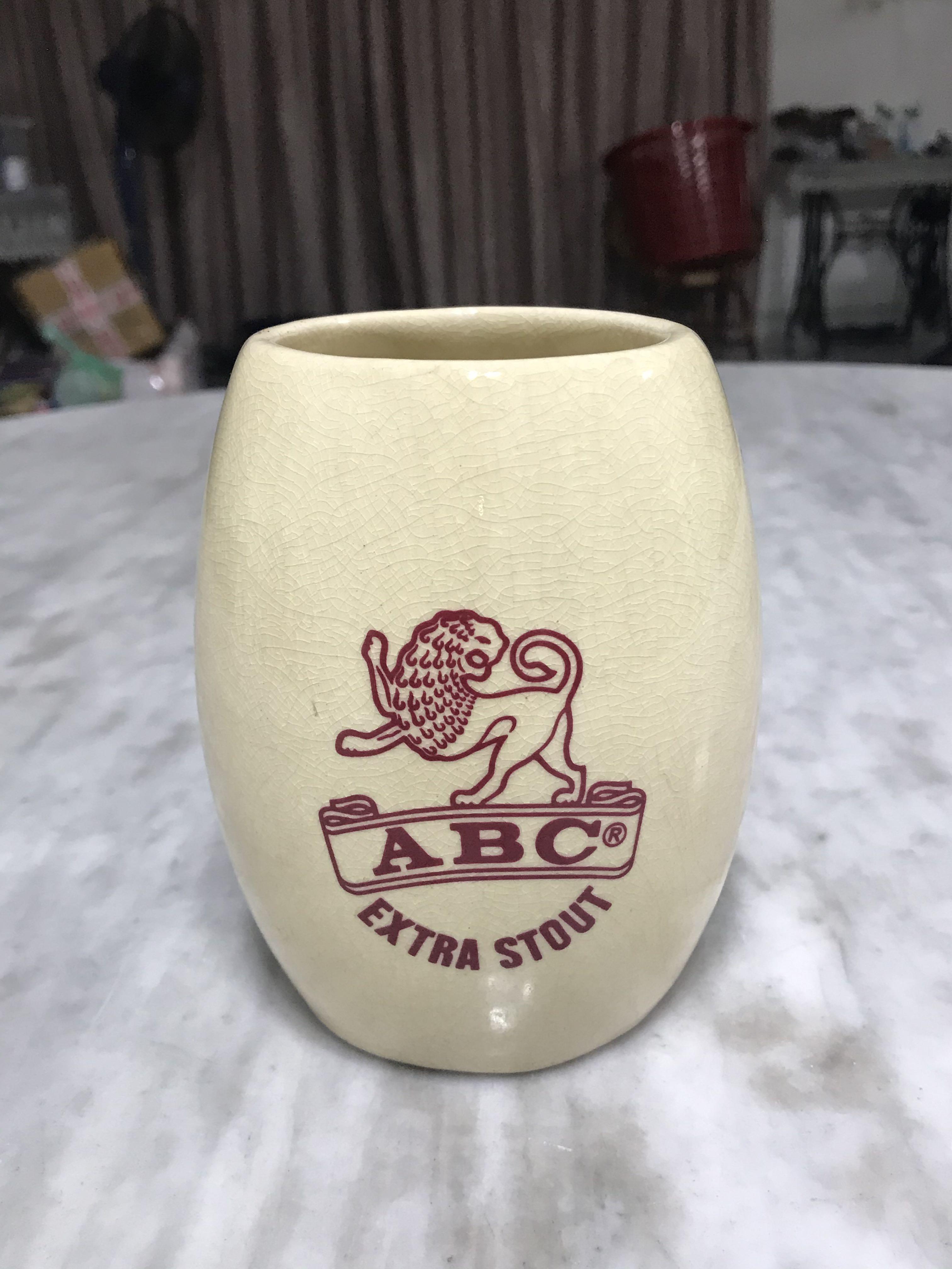 ABC EXTRA STOUT Ceramic Beer Mug, Furniture & Home Living, Home Decor ...