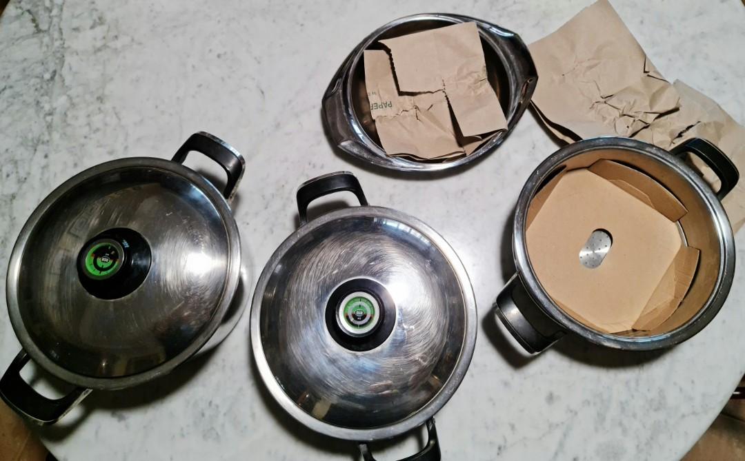 AMC Cooking Pots with Steamer (3 Tier, 2 lids), Home Appliances ...