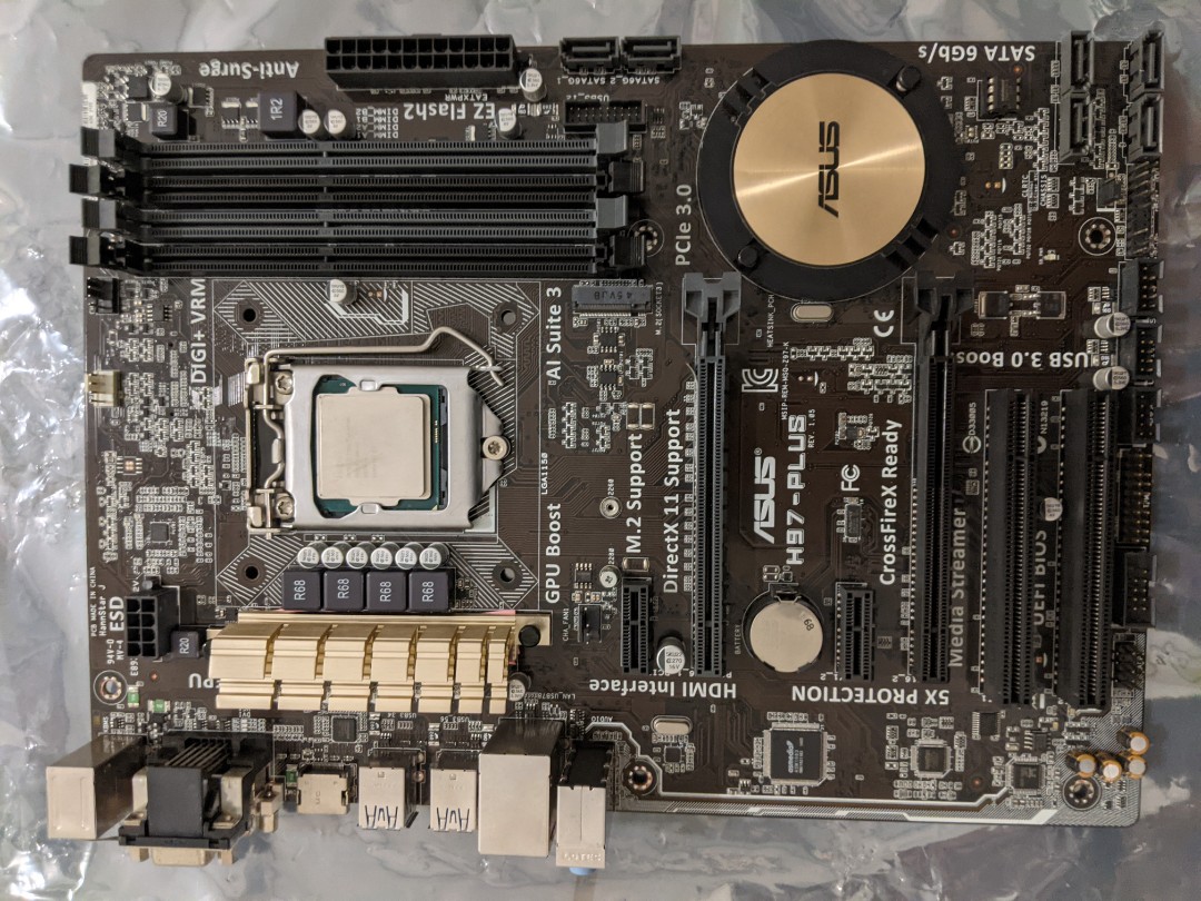 IN STOCK Asus H97 plus ATX motherboard intel 4th gen lga1151, 電腦＆科技, 電腦 ...