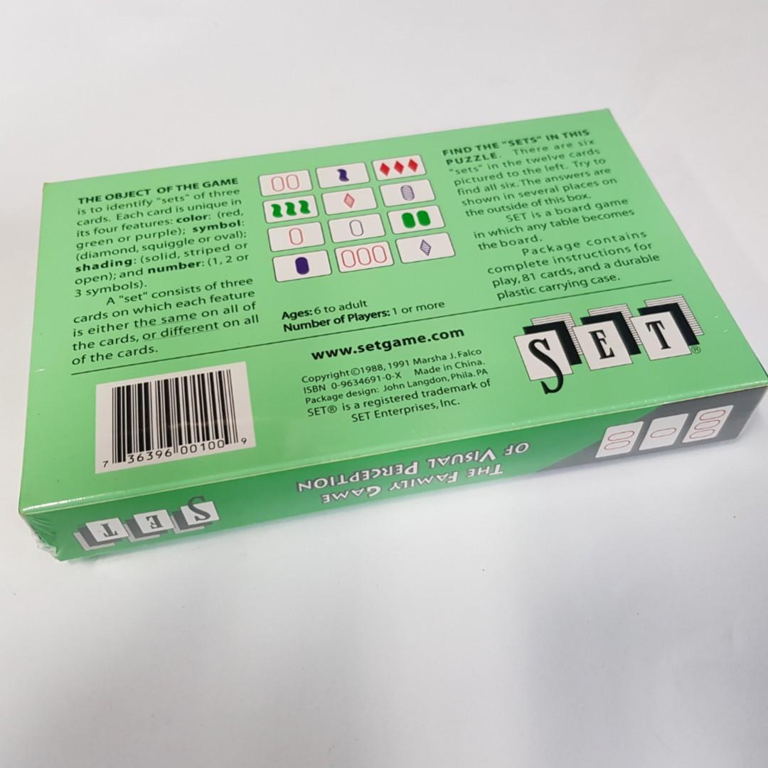 [BNIB] SET, the Family Game of Visual Perception card game, Hobbies ...