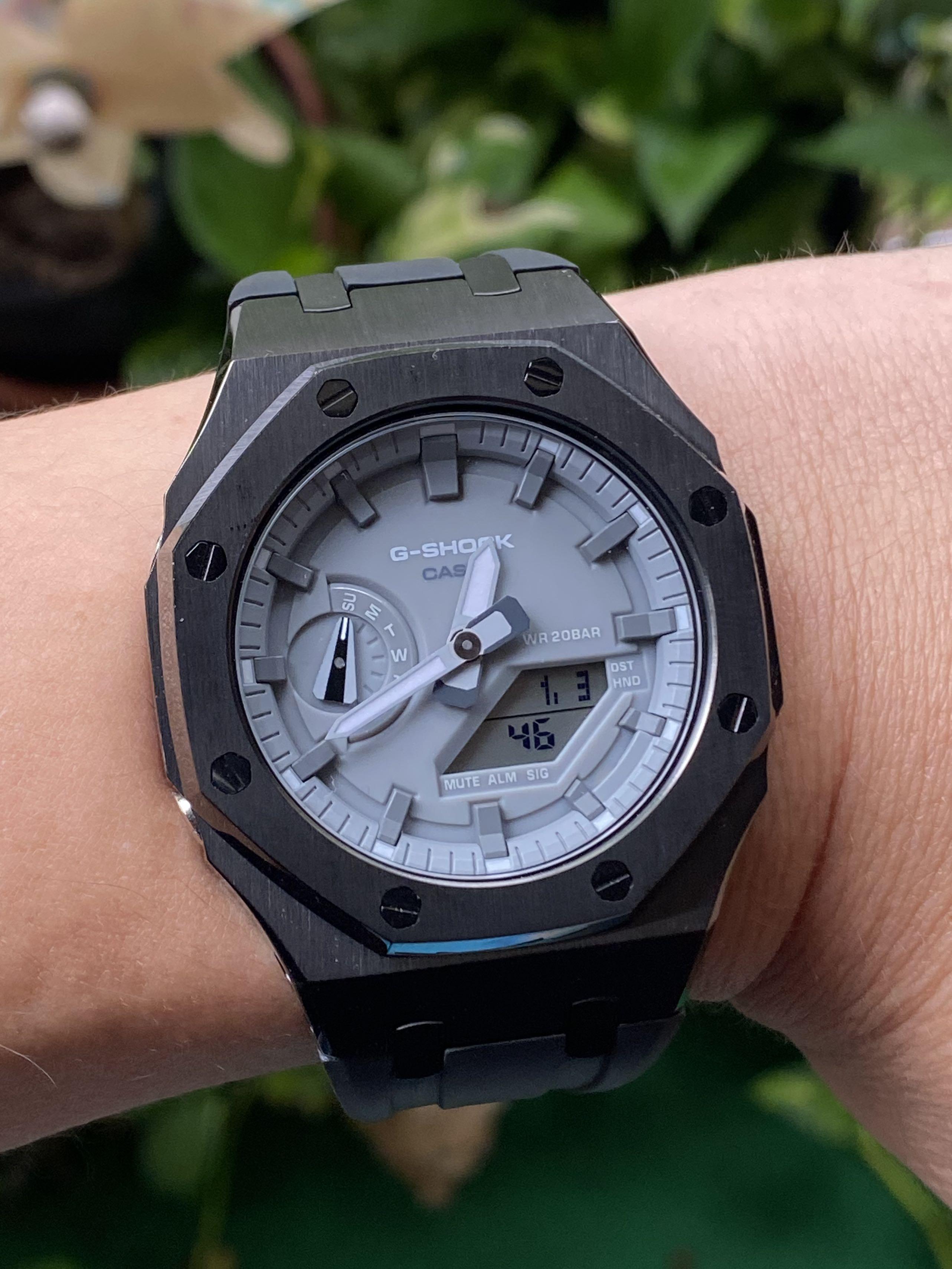 Casio gshock ga-2110 ga-2100 GA 2100 GA2110 grey mod looks ...