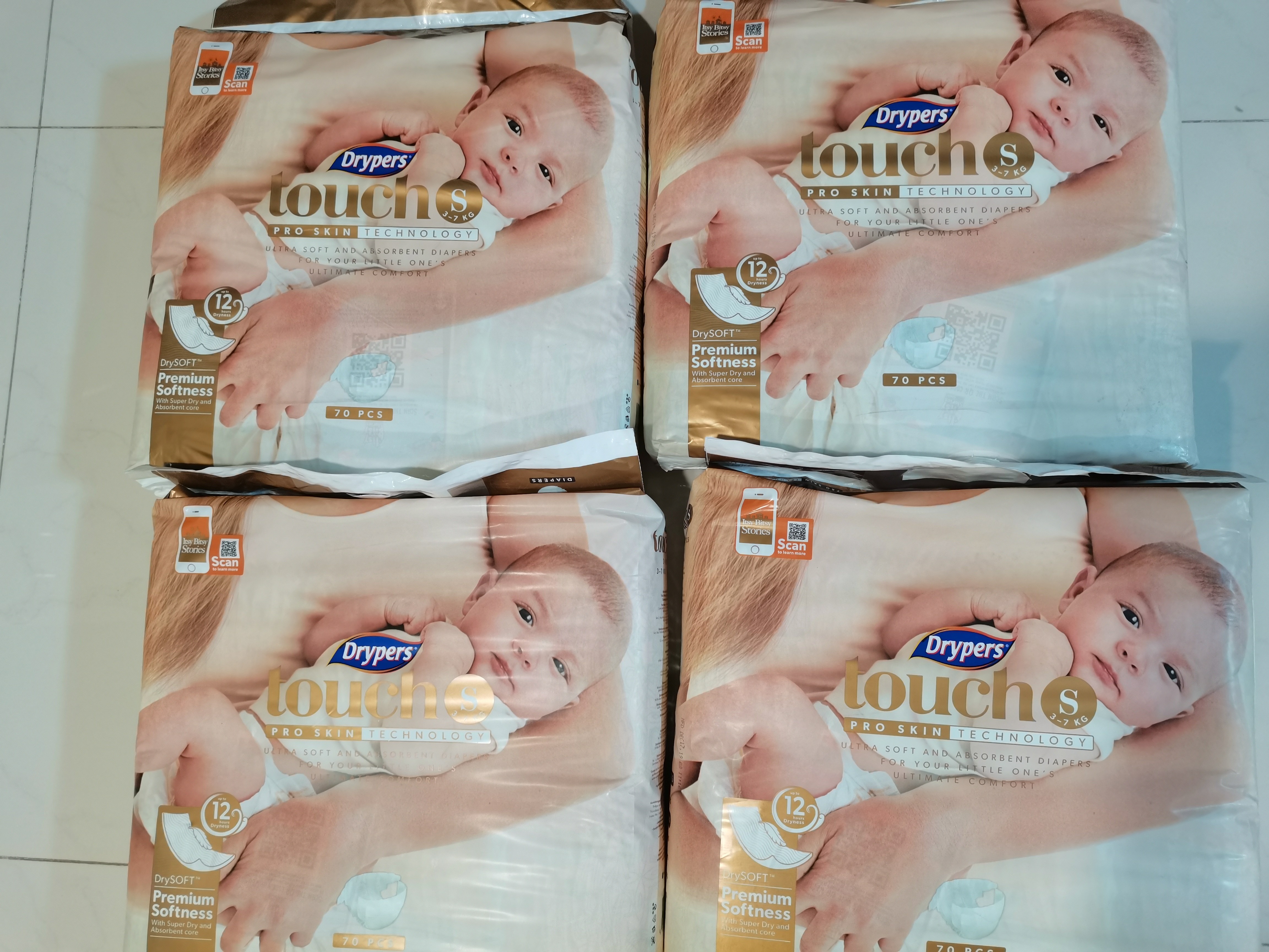Drypers Touch diapers S, Babies & Kids, Bathing & Changing, Diapers ...