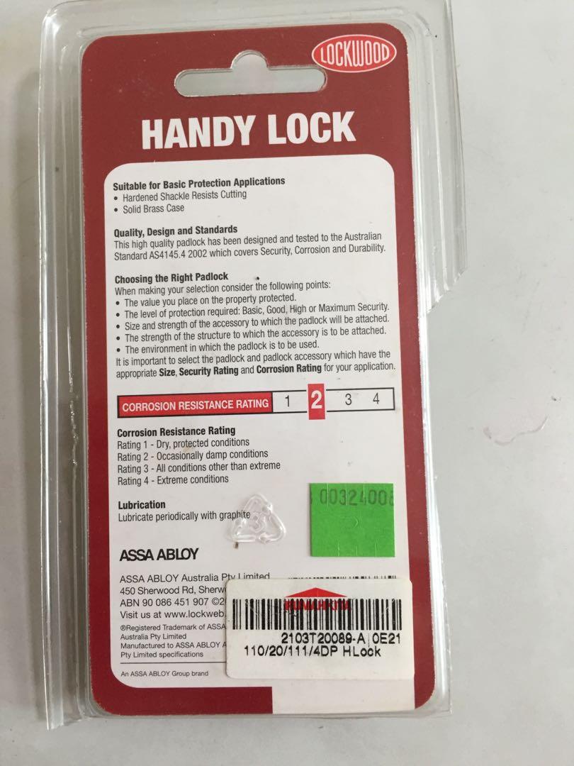 Lockwood Hand Lock 4 pieces, Everything Else on Carousell