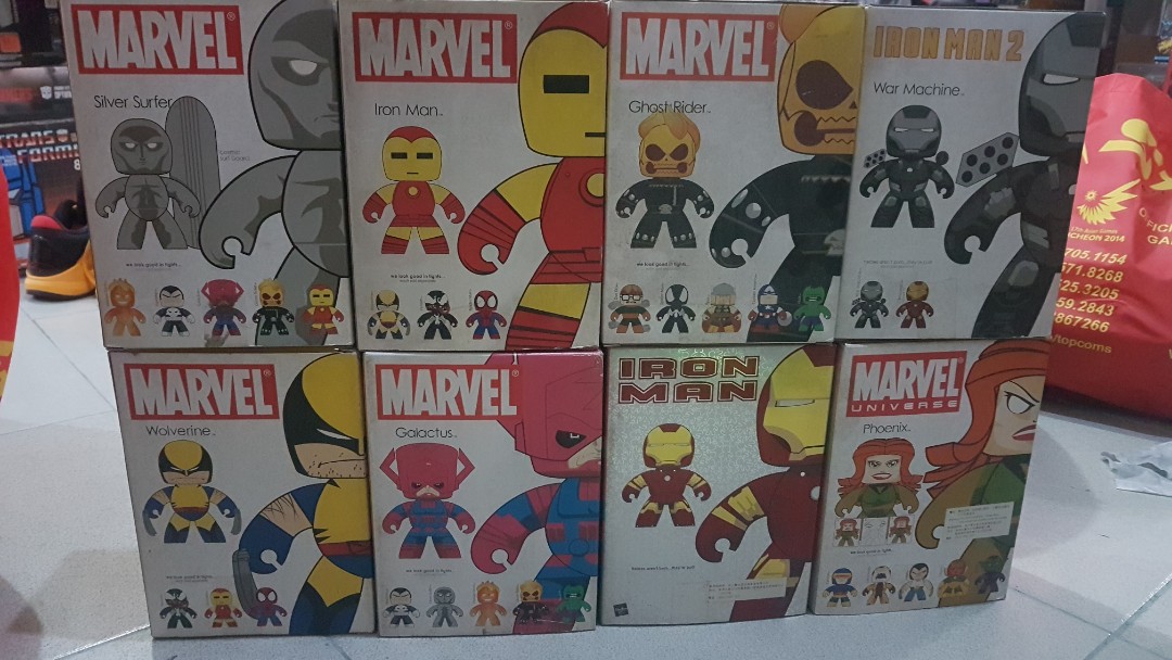 Mighty Muggs Iron man sdcc wolverine galactus phoenix silver surfer ...