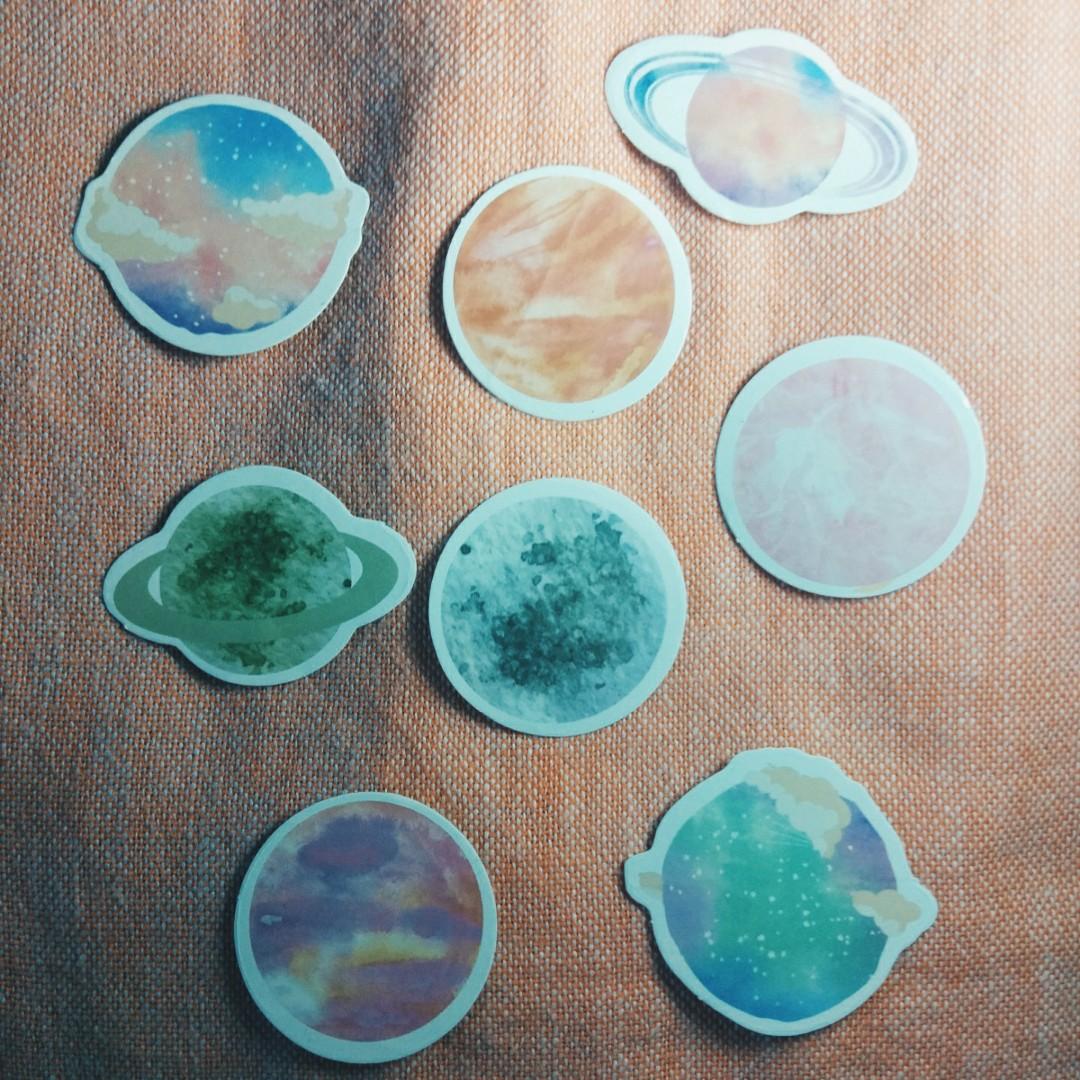 Moon and Planets Sticker, Hobbies & Toys, Stationary & Craft, Art ...