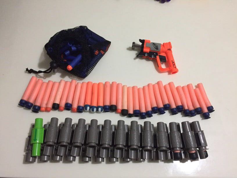 Nerf mini blaster & bullets, Hobbies & Toys, Toys & Games on Carousell
