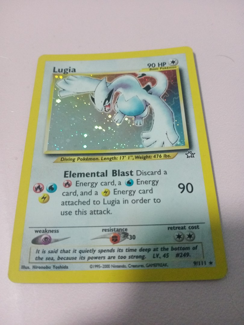 Pokemon TCG Rare Lugia 9/111, Toys & Games, Board Games & Cards on ...