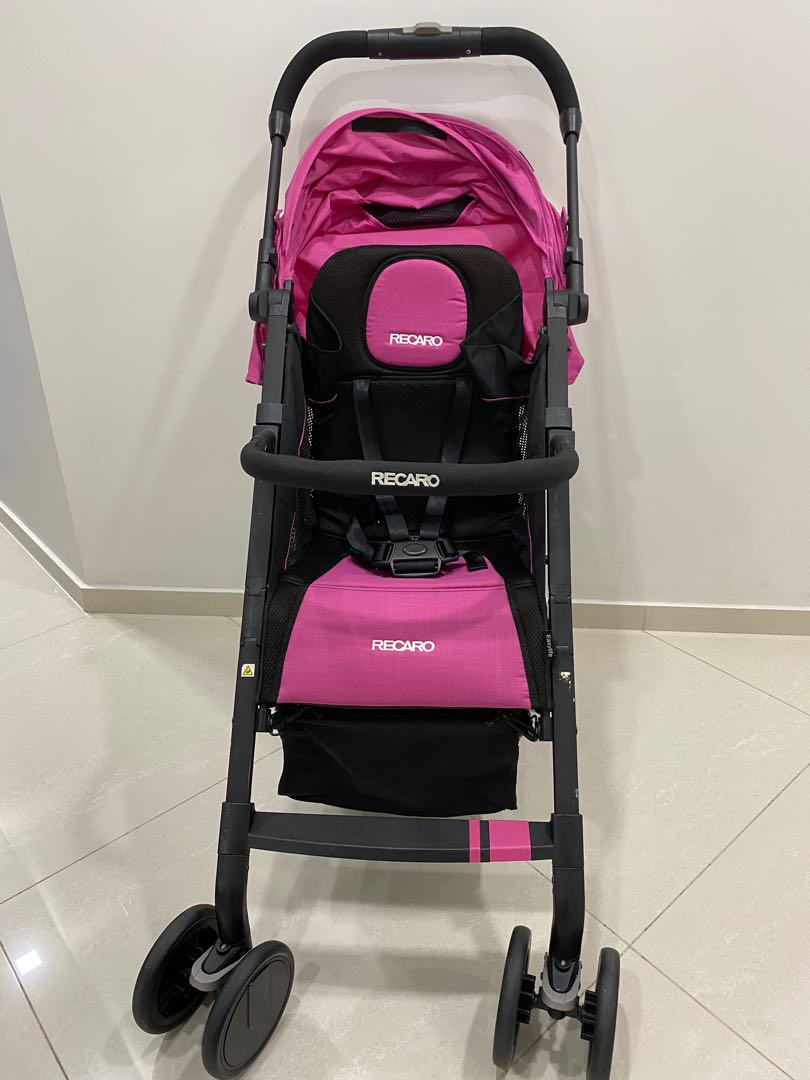 Recaro Pink Stroller, Babies & Kids, Going Out, Strollers on Carousell