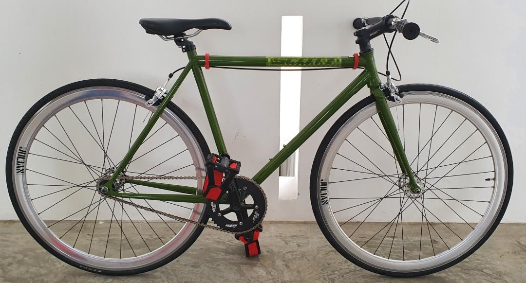 Scott fixie OTG 10 on EighthInch Julian rims, Bicycles & PMDs, Bicycles ...