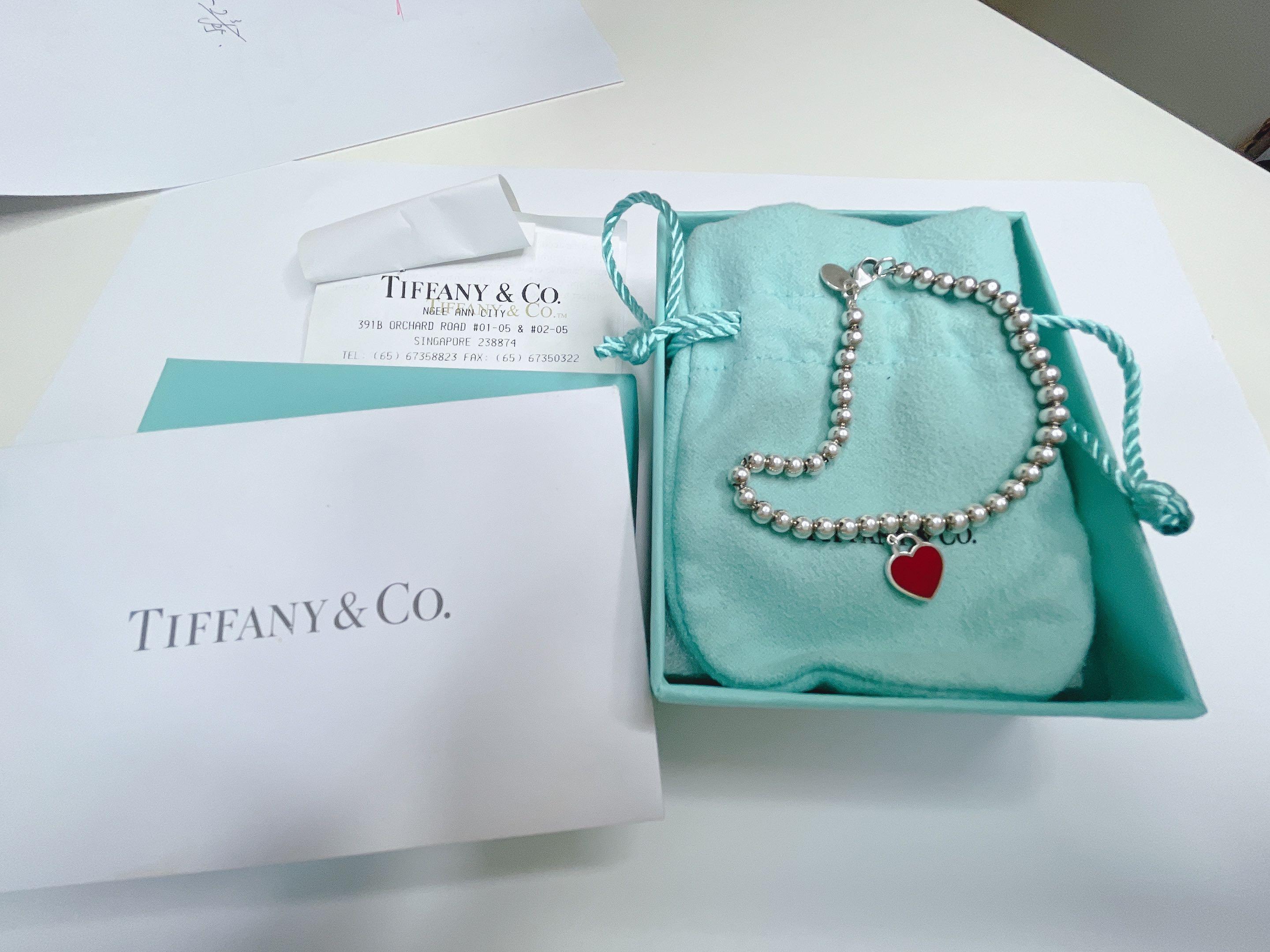Tiffany Co Return to Tiffany red Heart bracelet, Women's Fashion ...