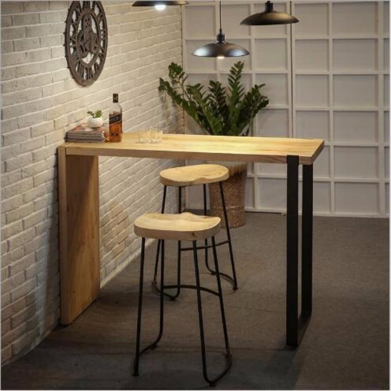 TSBT 005 Solid Wood High Bar Table / Stool Chair Cafe Restaurant Pub ...