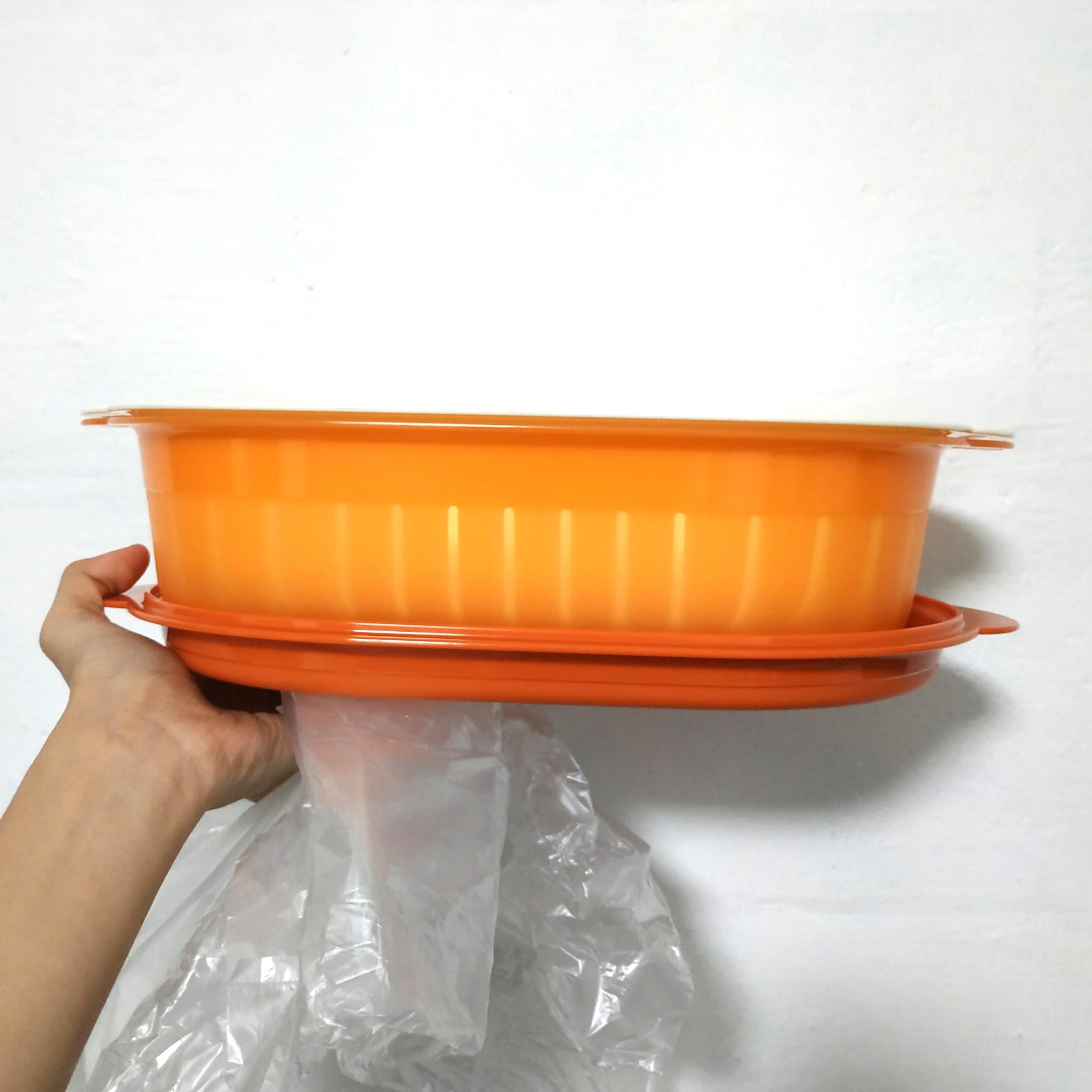 Tupperware 2L Oval Strainer Colander/ Serving Server Bowl with Tray ...