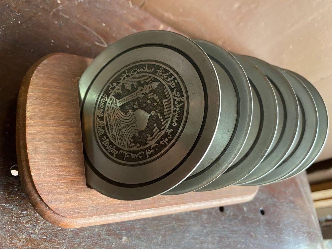 Vintage Pewter Coasters Set Penang Landmarks., Hobbies & Toys ...