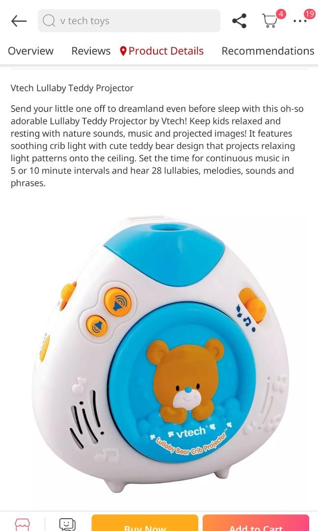 VTech Lullaby Teddy Bear Projector, Babies & Kids, Infant Playtime on ...