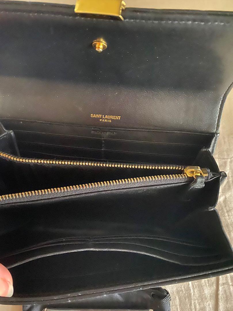 YSL Sintra Plume wallet, Luxury, Bags & Wallets on Carousell