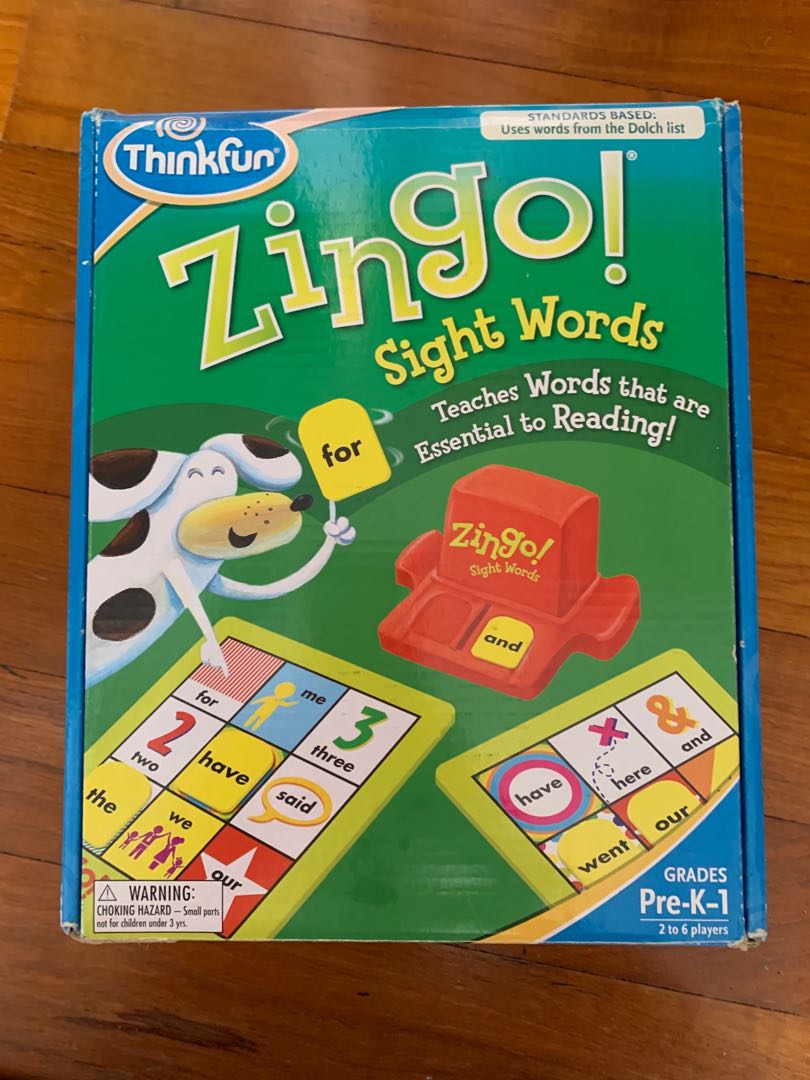 Zingo! Sight words, Hobbies & Toys, Toys & Games on Carousell