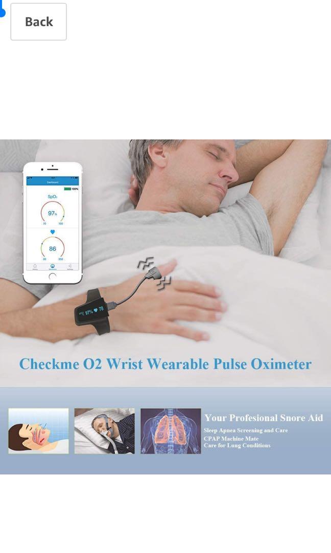 65% off Viatom Smart Wrist Pulse Oximeter Bluetooth, Oxygen Saturation ...