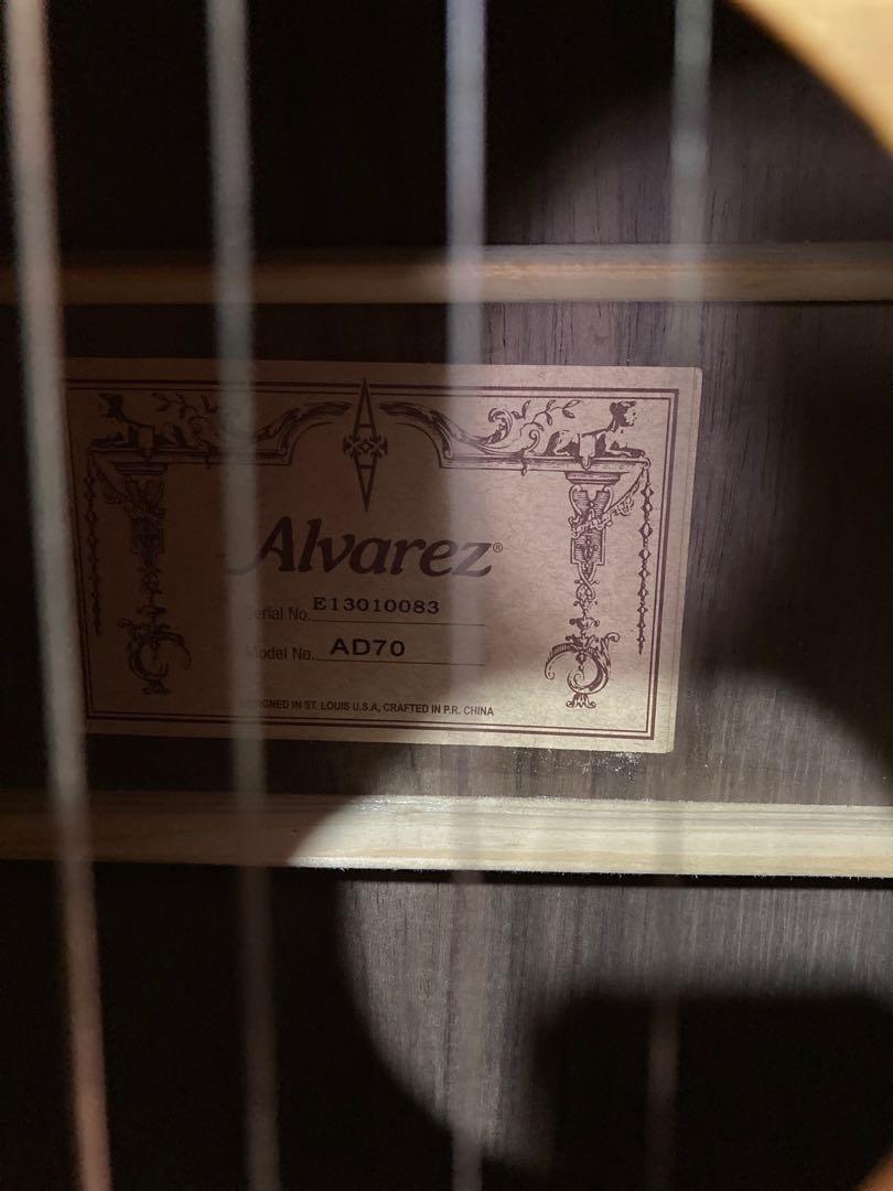 Alvarez AD-70 Dreadnought Acoustic Guitar, Hobbies & Toys, Music ...