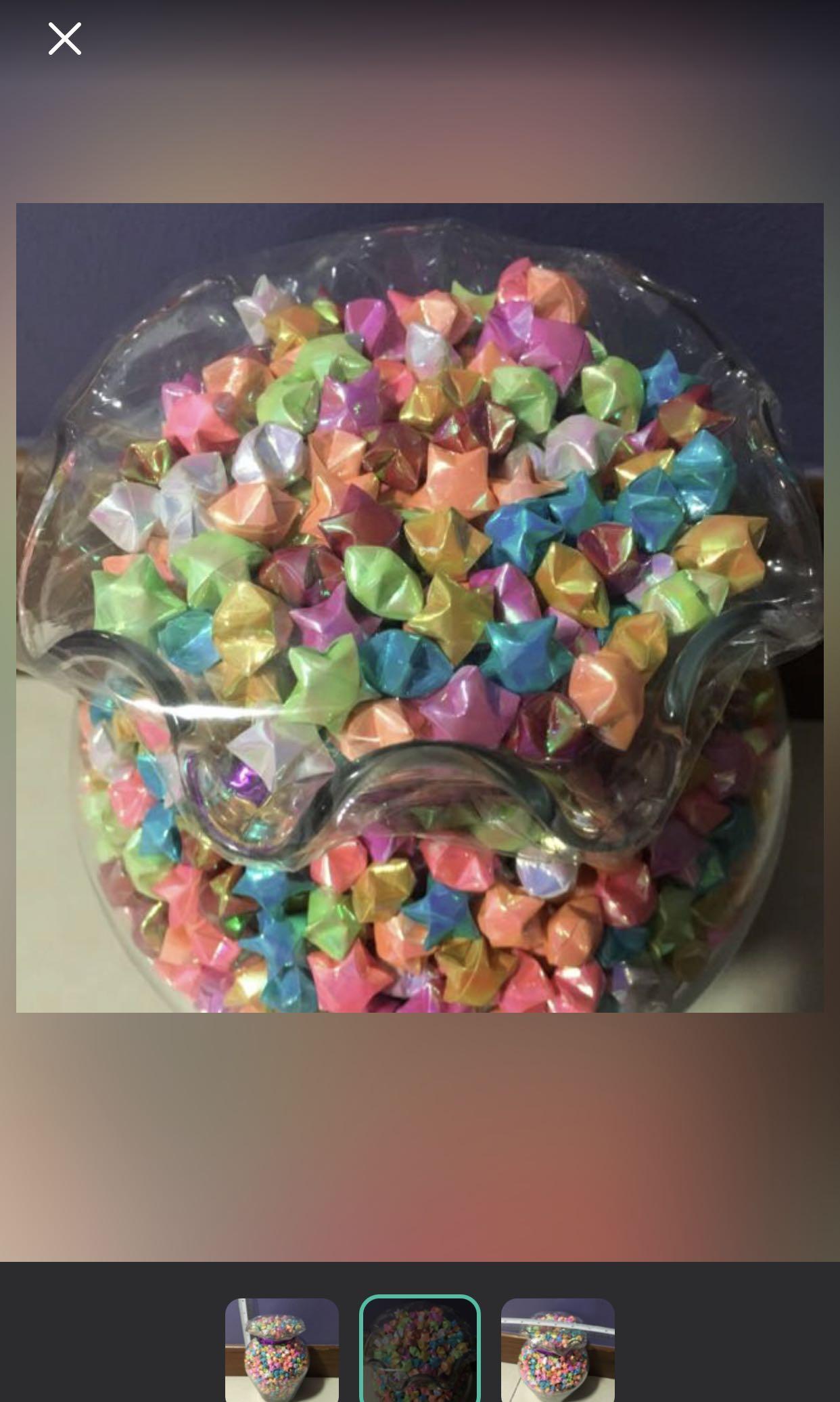 DIY origami Art craft folded lucky stars with nice containers, Hobbies ...