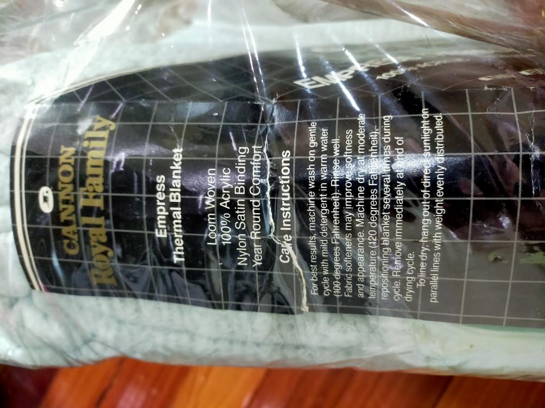 Cannon royal family empress thermal blanket, Mint green, Full Queen size, Furniture & Home ...