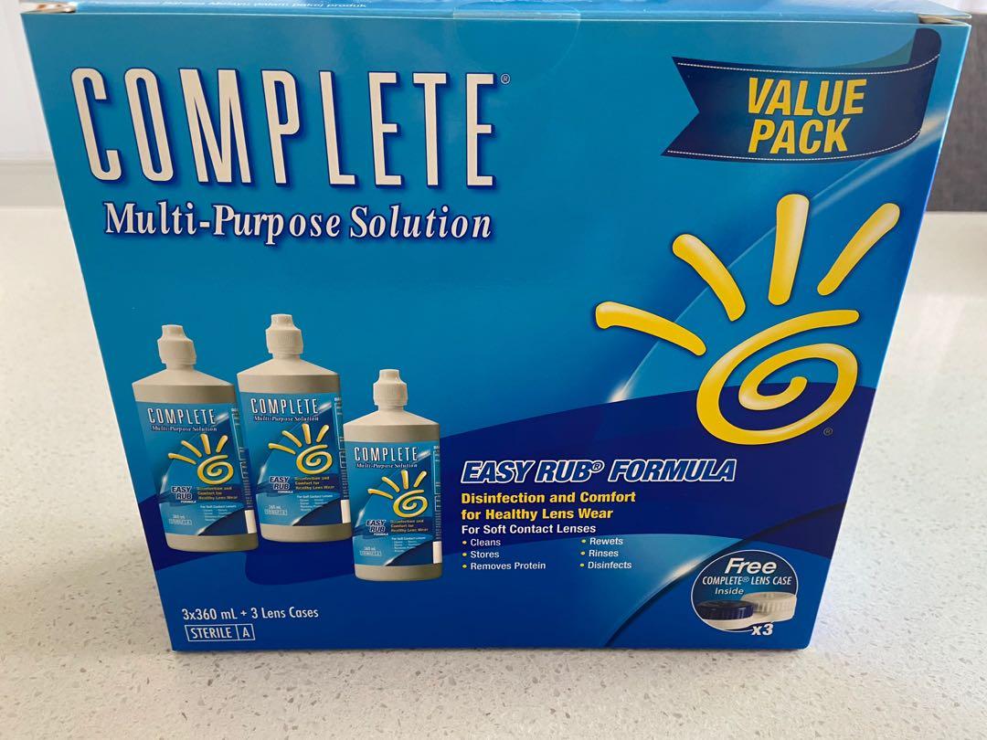 Complete contact lens solution cheapest! 360ml x3, Beauty & Personal ...