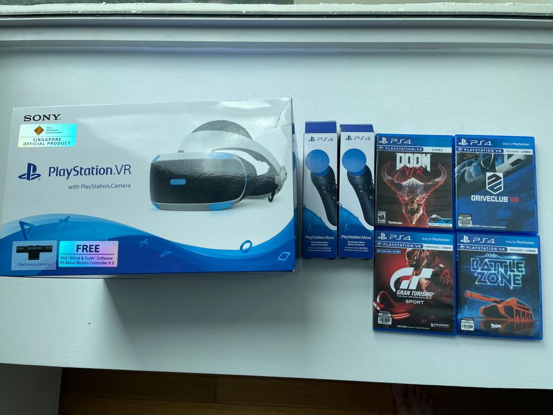 Deluxe set: PlayStation VR (CUH-ZVR2) + games + 2 motion sticks, Video ...
