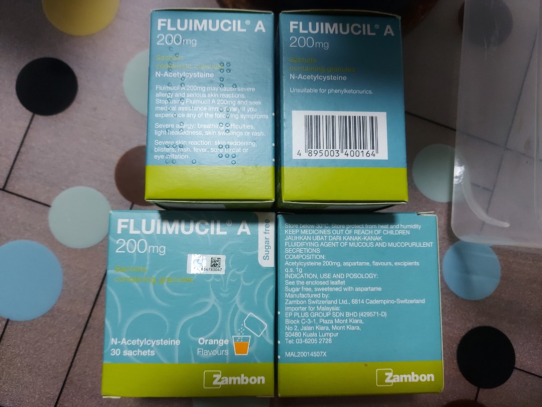 Flumucil Powder 200mg (for kids/adult), Babies & Kids, Bathing ...