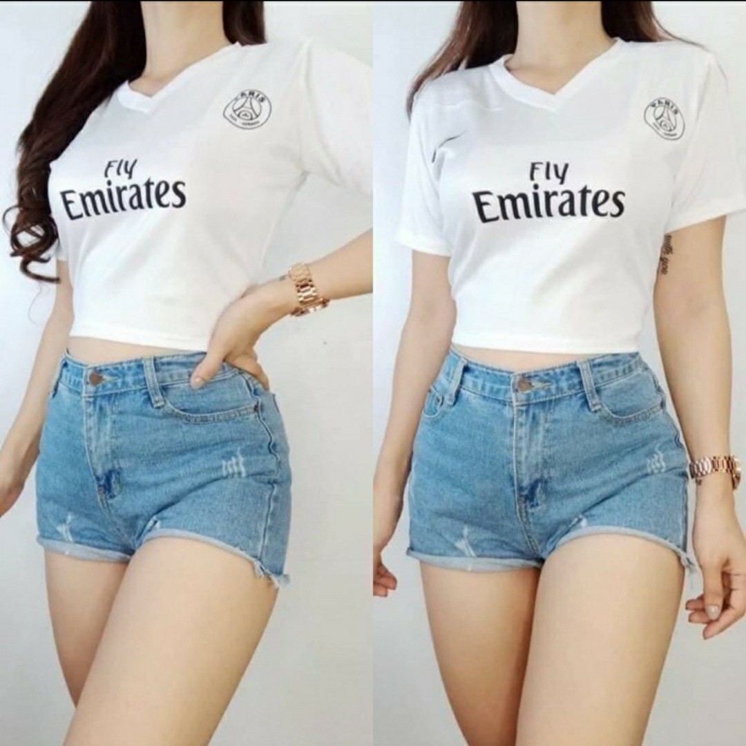 Fly Emirates Semi Crop, Women's Fashion, Tops, Others Tops on Carousell
